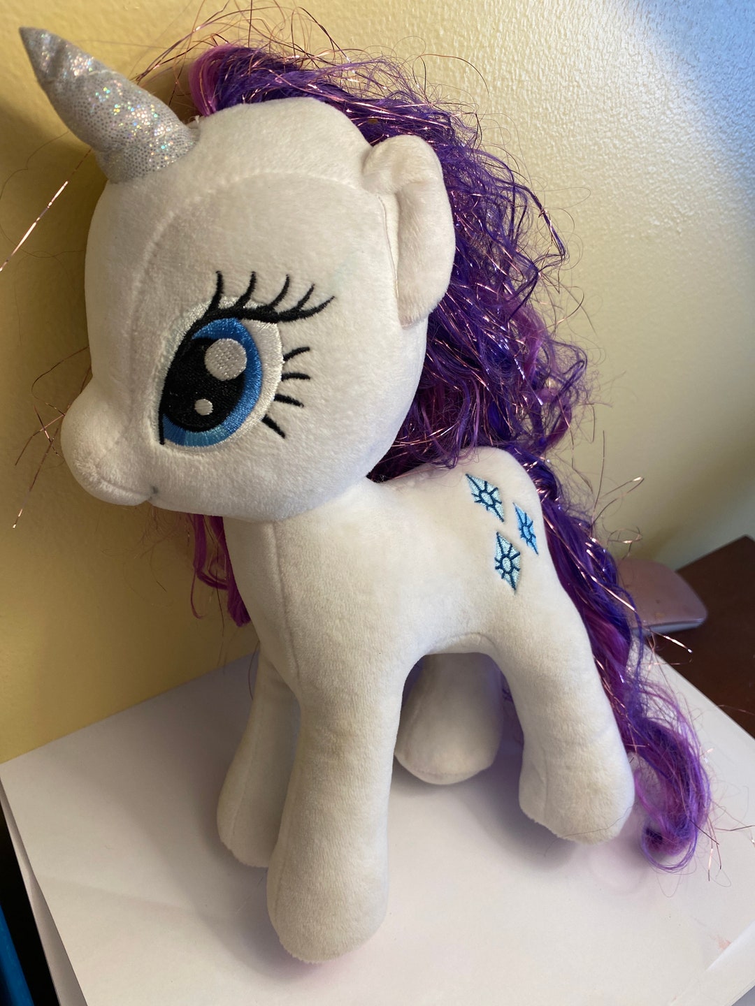 Mlp Plush White With Sparkly Hair - Etsy