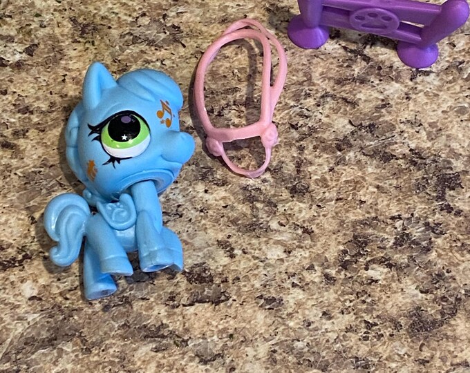 Littlest Pet Shop Blue Horse With Accessories - Etsy