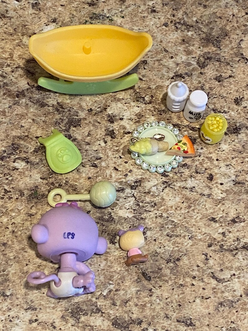 Littlest Pet Shop Monkey and Baby With Accessories - Etsy