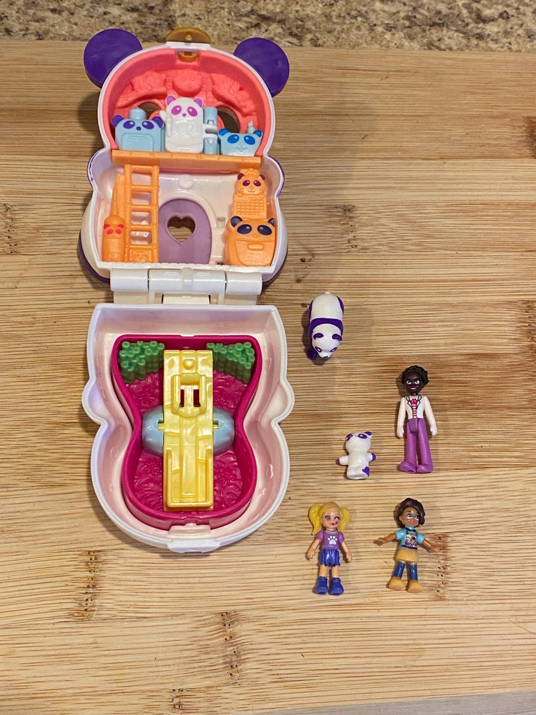 Panda House Polly Pocket With Two Pandas and People - Etsy
