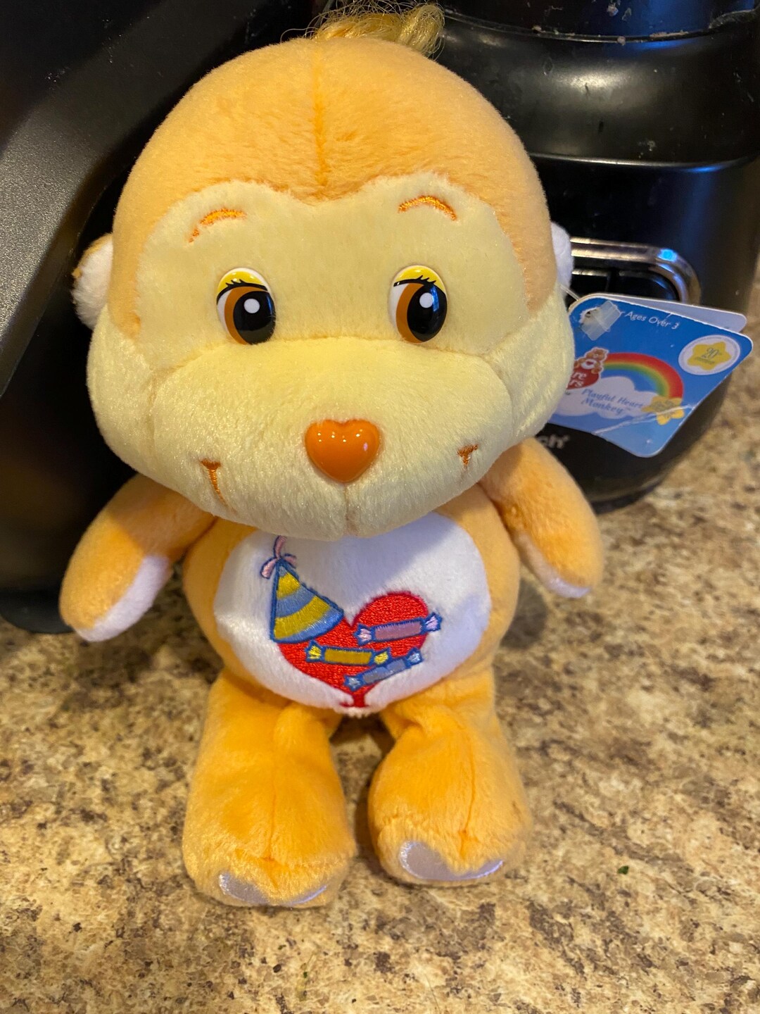 Care Bear Cousin Stuffed Animal Playful Heart Monkey Plush Vintage - Etsy