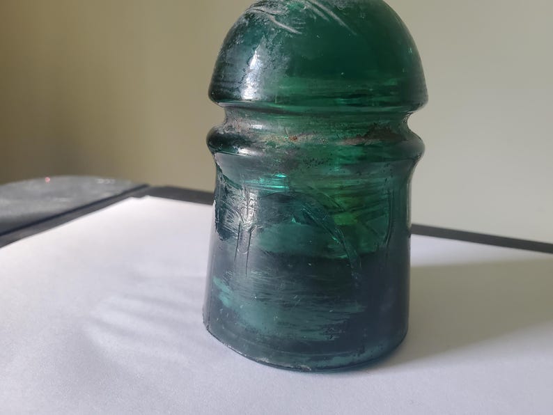 Antique Brookfield, New York Green Glass Insulator 2 Vintage ...