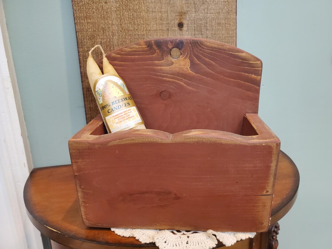 Colonial Style Wooden Wall Box Hand Made From Reclaimed Pine Boards ...