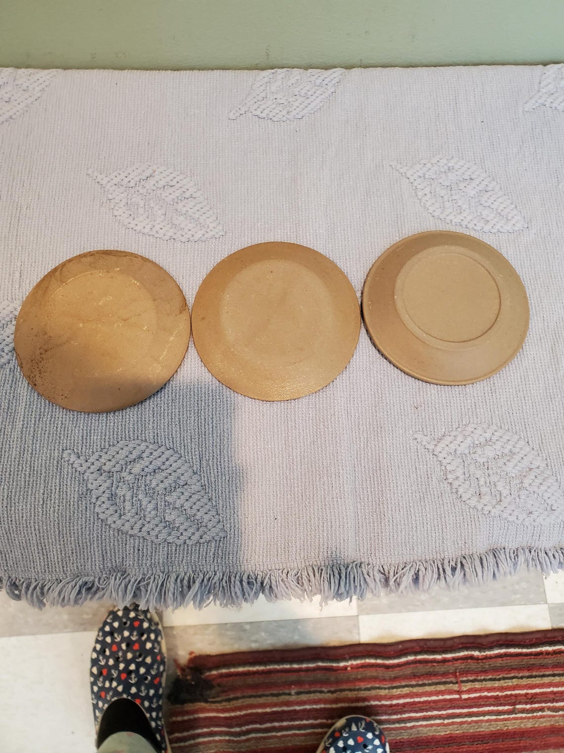 Set of 3 Beaumont Bros Pottery Salt Glazed Stoneware 3 Plates With ...