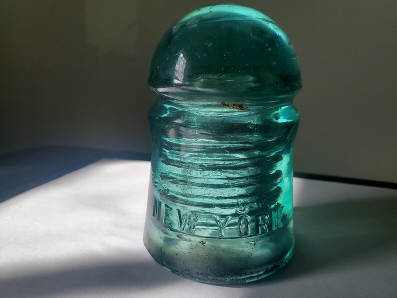 Antique Brookfield, New York Green Glass Insulator 3 Vintage ...