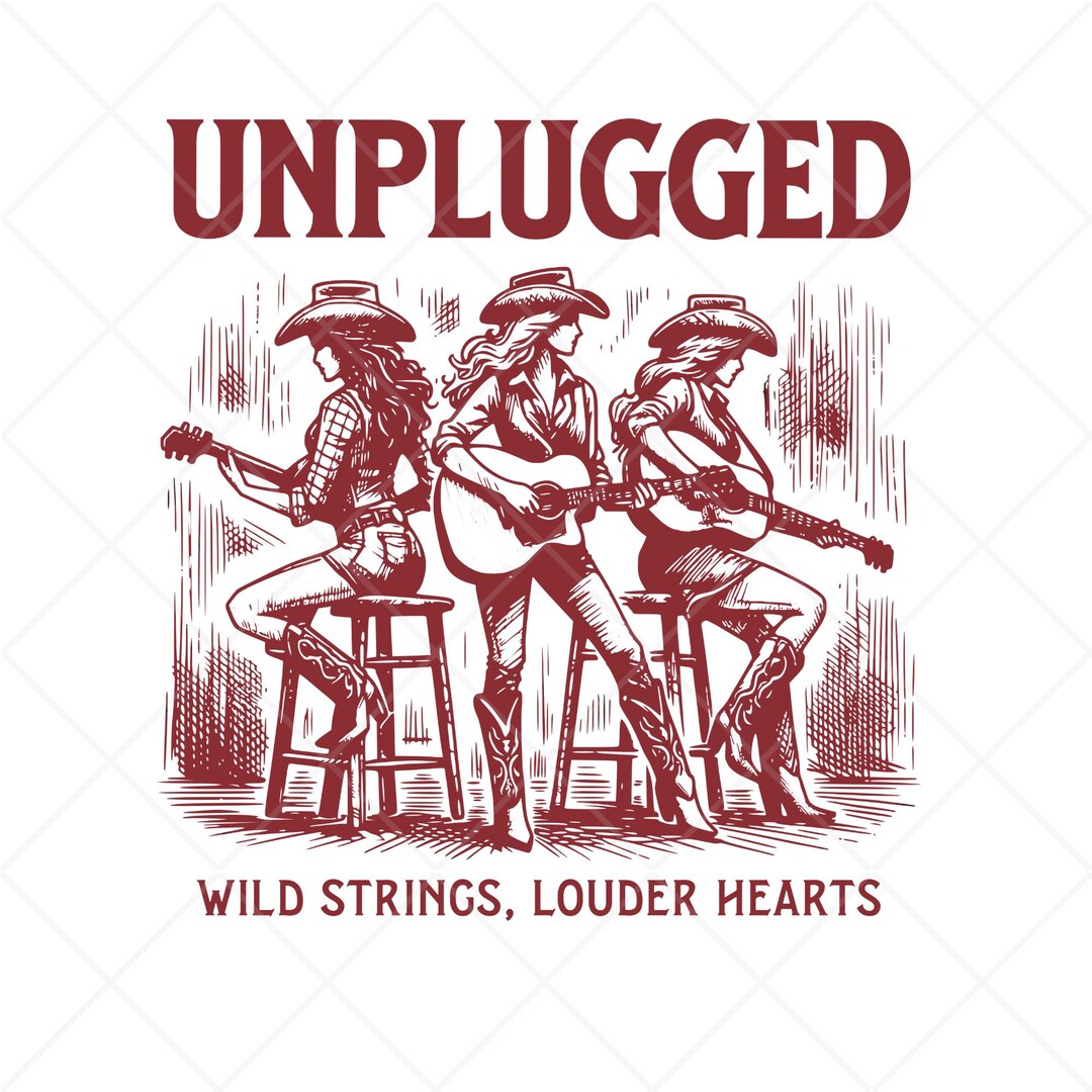 Country Music PNG, Cowgirl Guitar Clipart, Retro Western Girl Band Art ...