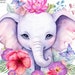 Baby Elephant Digital Clipart Design Printable Animal Instant Download ...