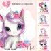 5 Magical Baby Unicorns Clipart Bundle Printable Instant Digital ...