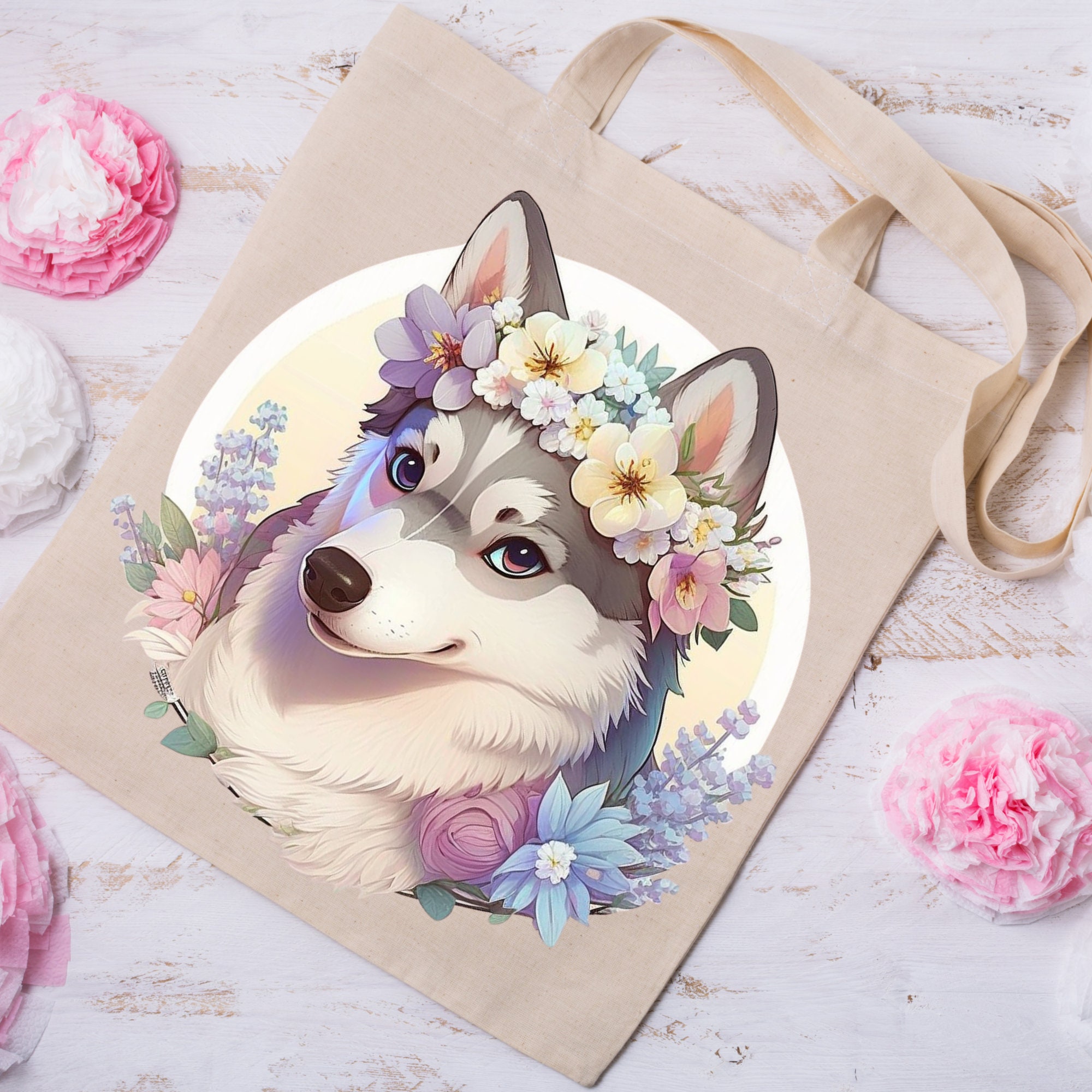 Printable Cute Husky Dog Digital Design Instant Download Image - Etsy