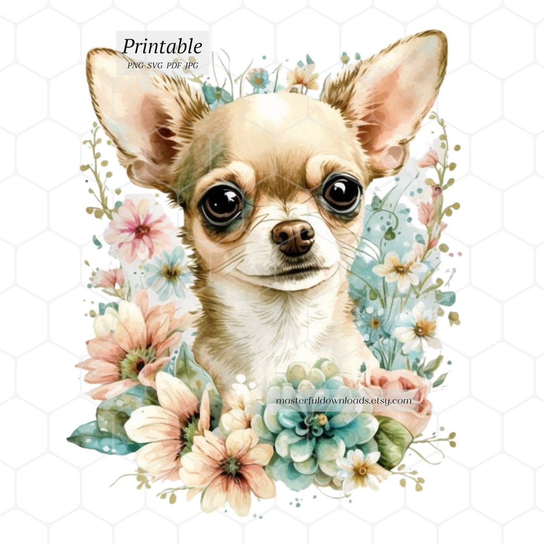 Chihuahua Dog Digital Clipart Design Printable Instant Download Image ...