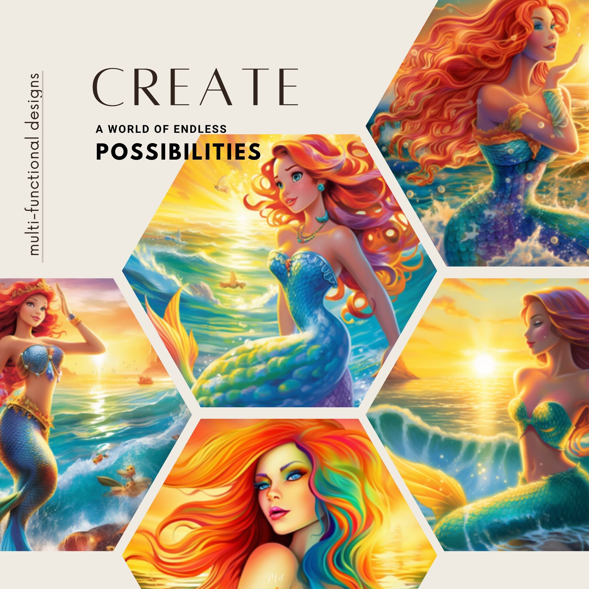 Dreamy Mermaids Clipart Bundle Instant Digital Download Files - Etsy