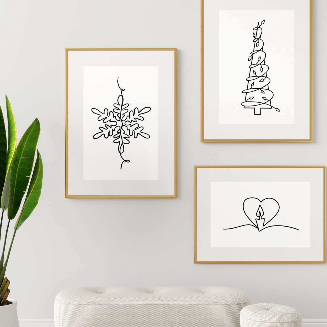 Holiday Line Art Clipart Bundle of 40 Christmas Digital Download ...