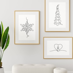 Holiday Line Art Bundle of 40 Christmas Digital Instant Download Images ...