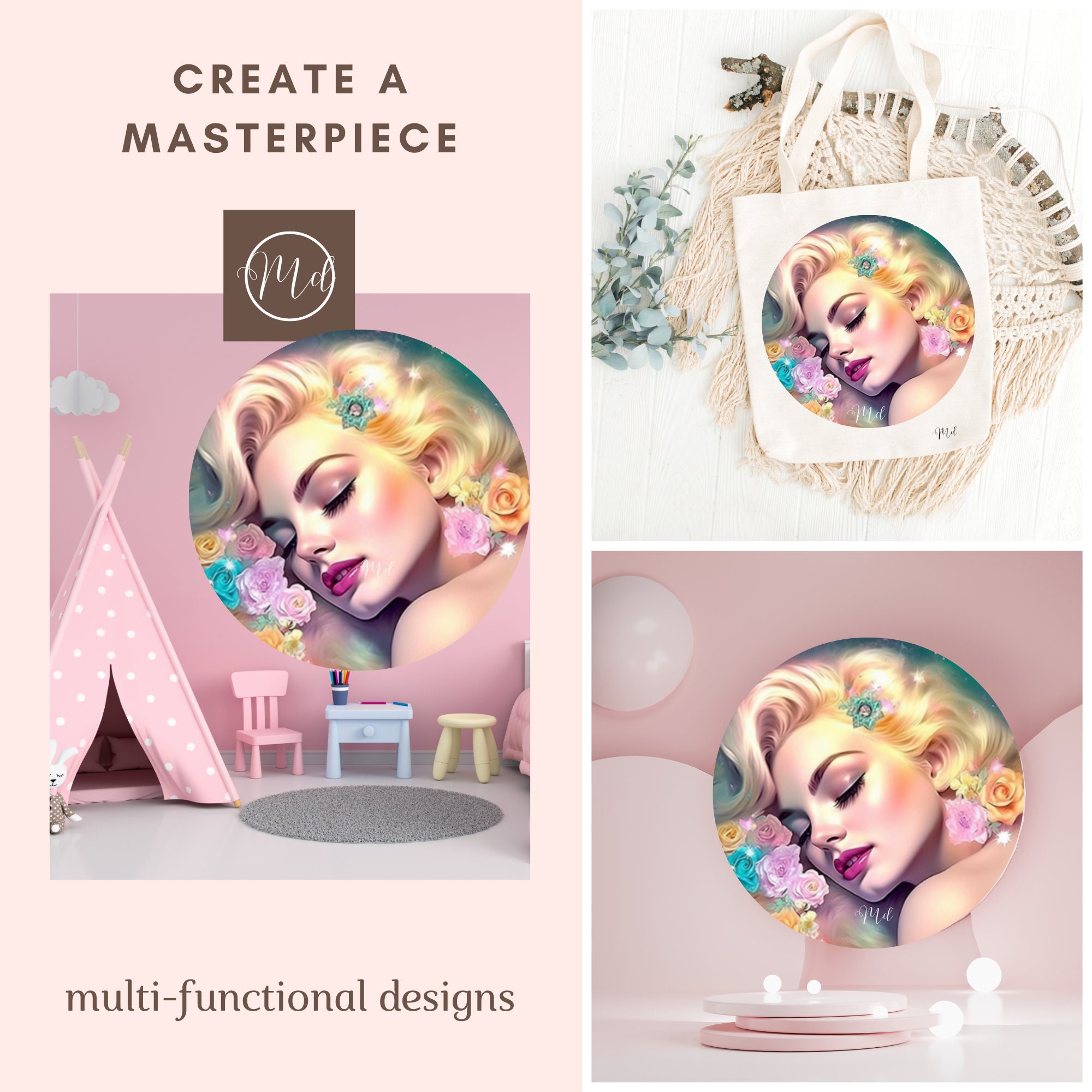 5 Artistic Woman Movie Stars Printable Clipart Designs Instant - Etsy