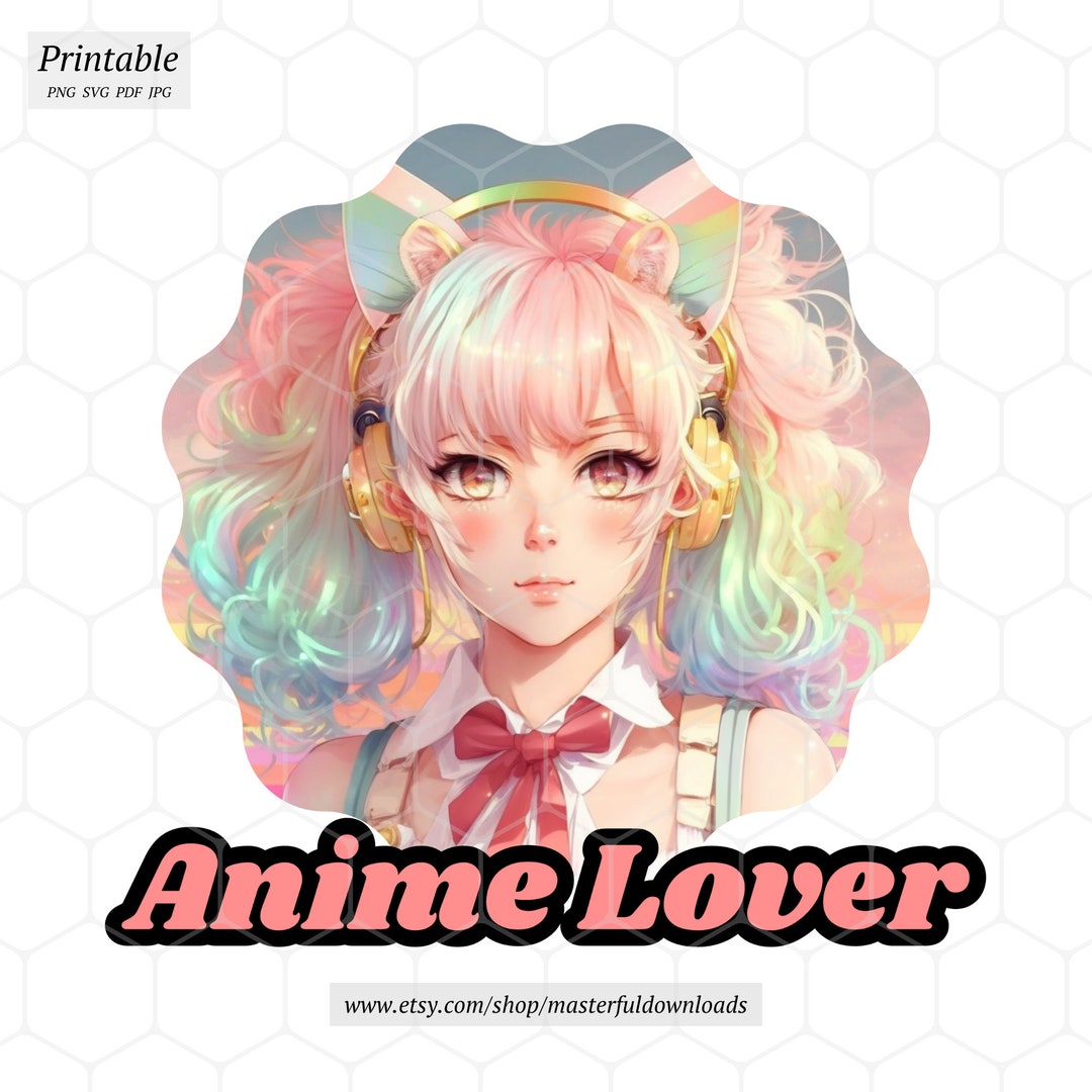 Anime Lover Printable Clipart Design Instant Download Image Files - Etsy