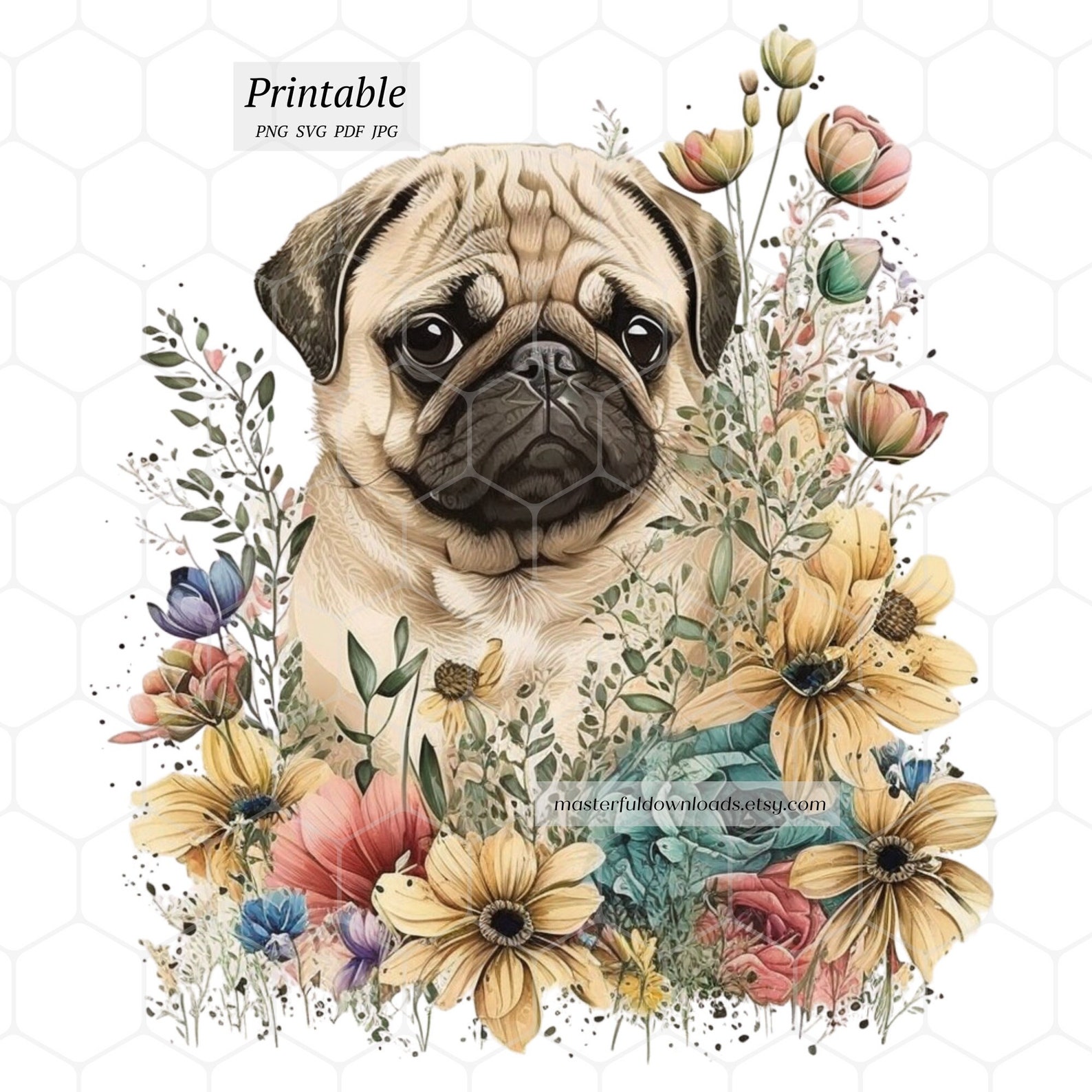 Printable Cute Dog Digital Design Instant Download Image - Etsy