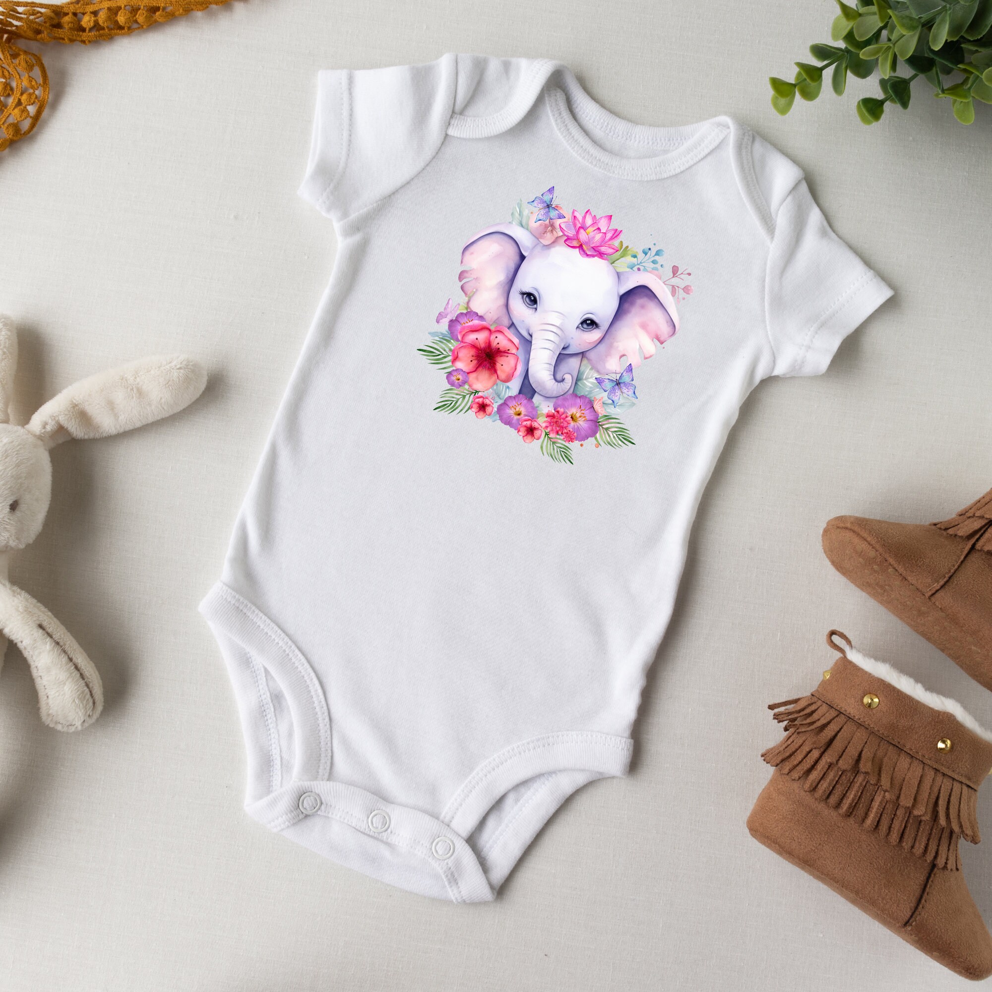 Baby Elephant Digital Clipart Design Printable Animal Instant - Etsy