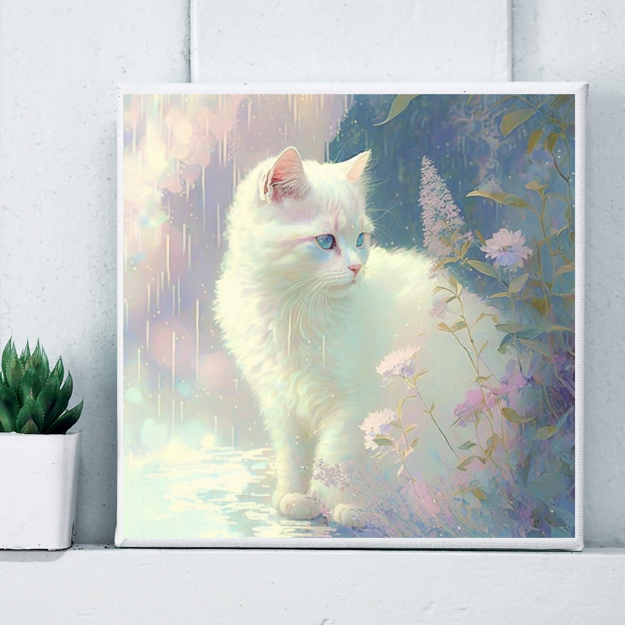 Printable White Cat Instant Digital Download Clipart Design - Etsy
