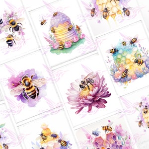 70 Spring Summer Bee Printable Clipart Images Instant Download Digital ...