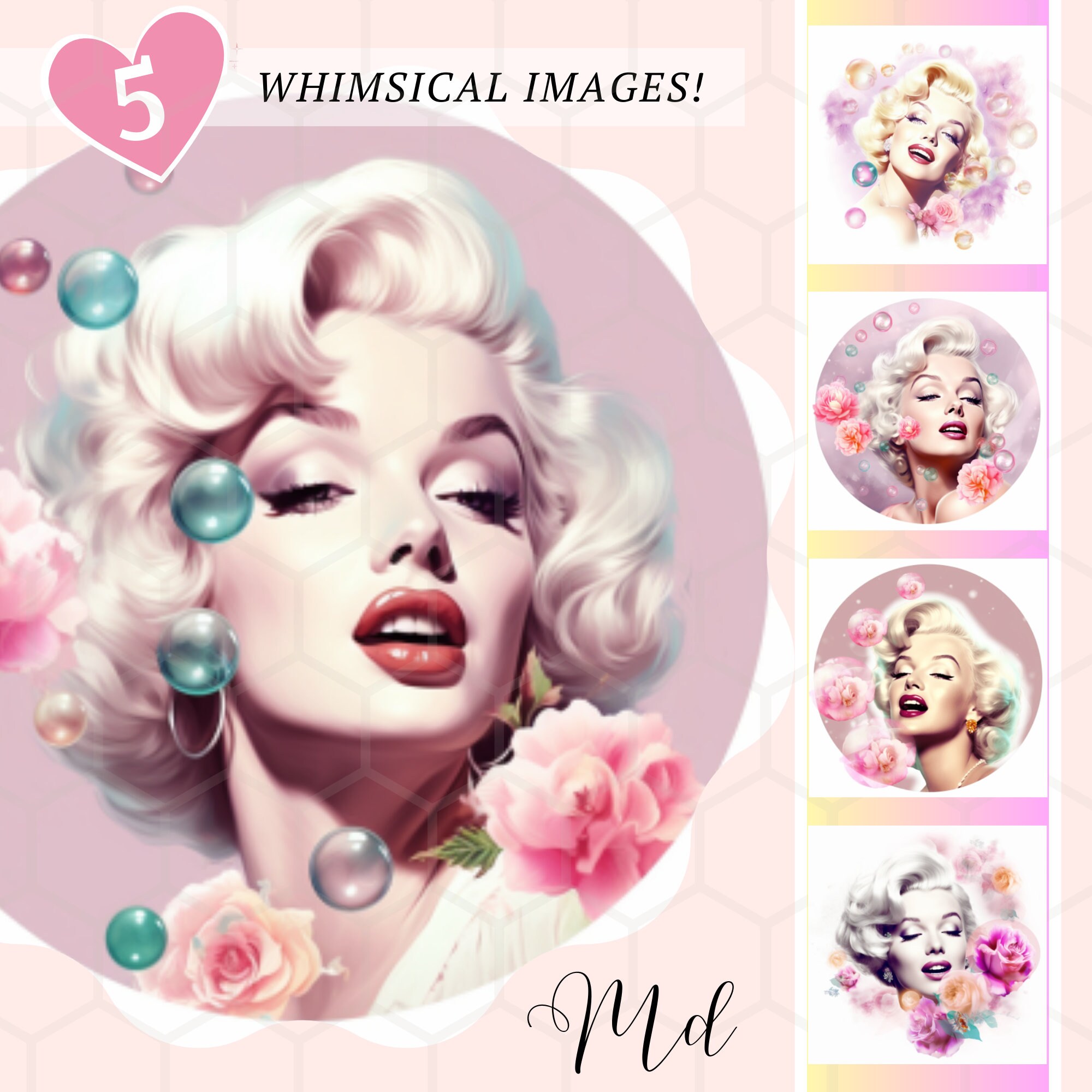 Rare Movie Stars Printable Clipart Designs Bundle Instant - Etsy