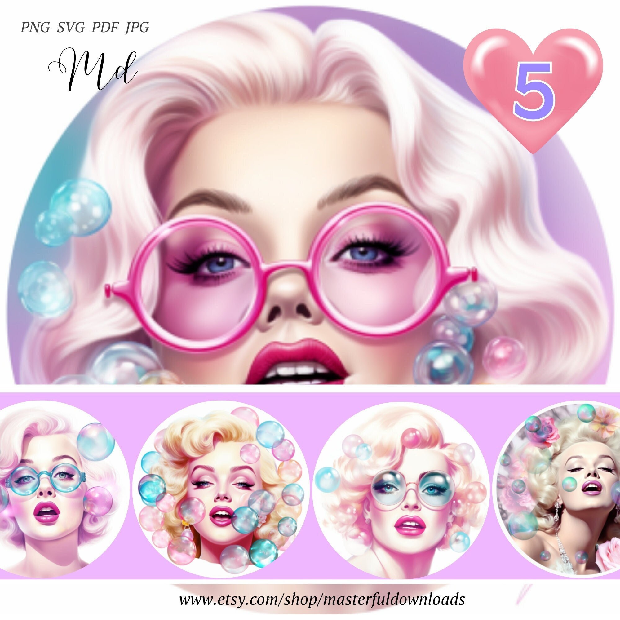 RARE Movie Stars Cartoon Designs Clipart Bundle Printable - Etsy