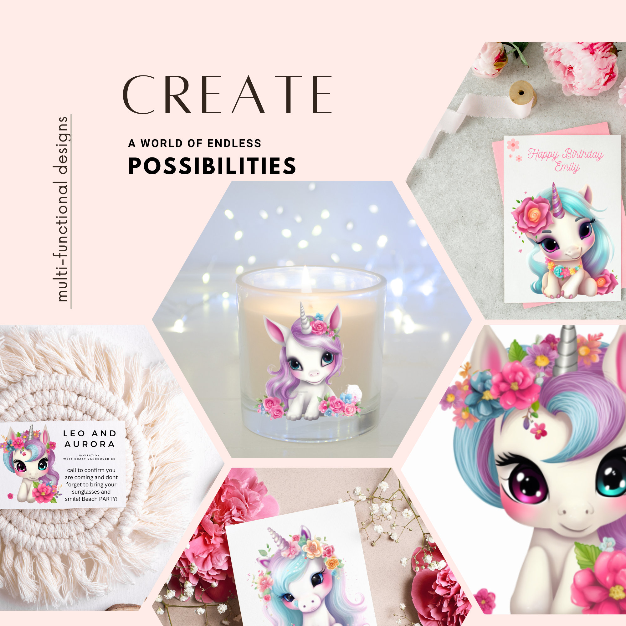 5 Magical Baby Unicorns Clipart Bundle Printable Instant - Etsy