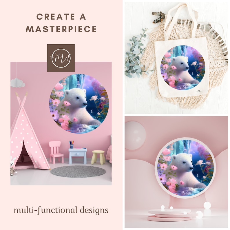 Wild Animals Digital Art Designs Bundle Instant Download Images - Etsy