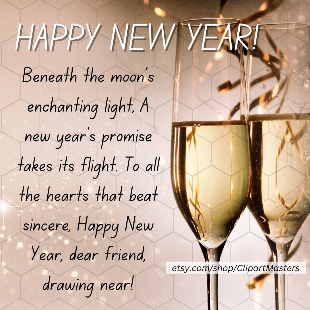 Digital Happy New Years Poem/message Electronic Card for Friends/family ...