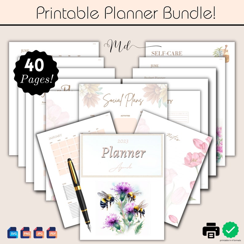 Printable Planner Bundle Instant Digital Download Weekly - Etsy