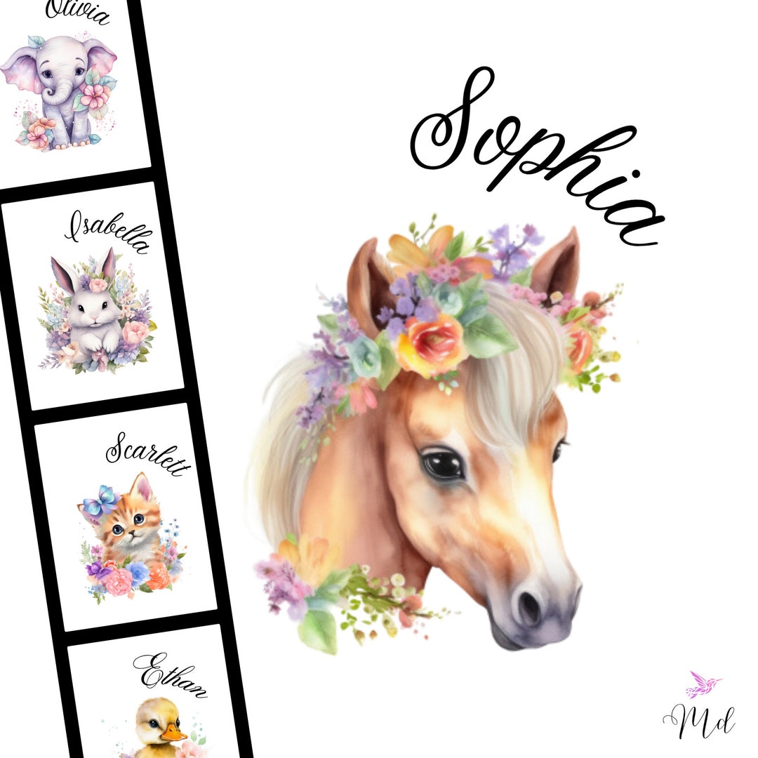 Create Customized Animal Nametags for Kids! Birthday Party Tags, School ...