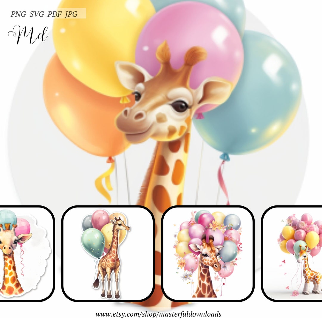 Cute Baby Giraffe Animals Clipart Designs Printable Images Instant ...