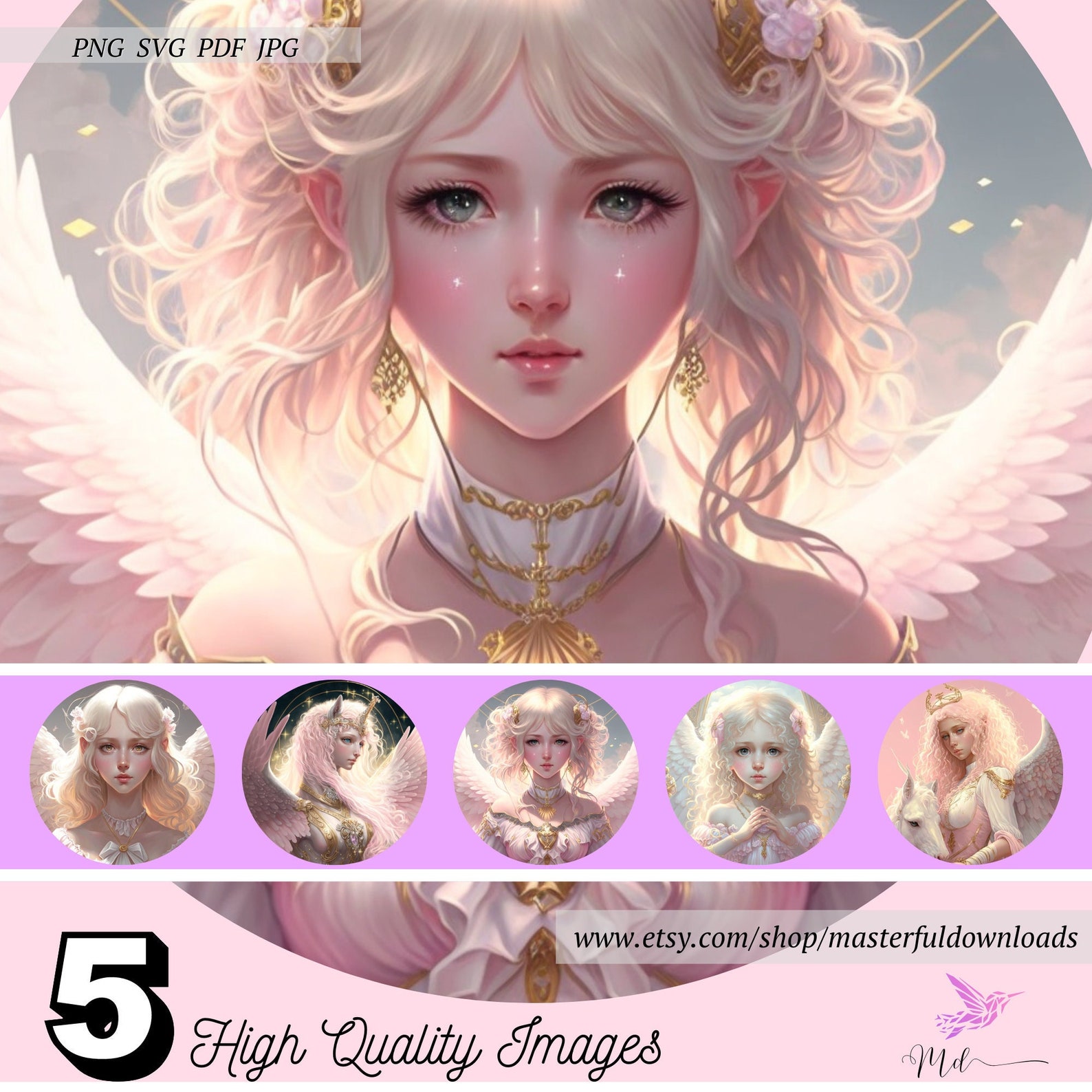 Artistic Angelic Angels Digital Designs (instant Download) - Etsy