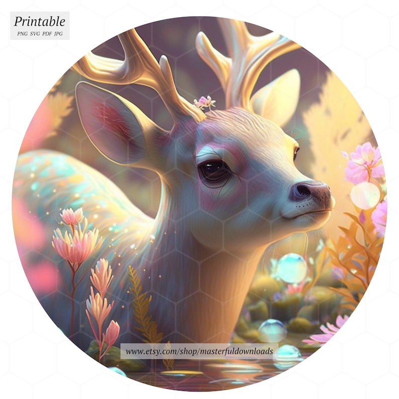 Printable Fawn Digital Clipart Deer Design Instant Download - Etsy