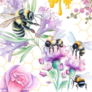 70 Spring Summer Bee Printable Clipart Images Instant Download Digital ...