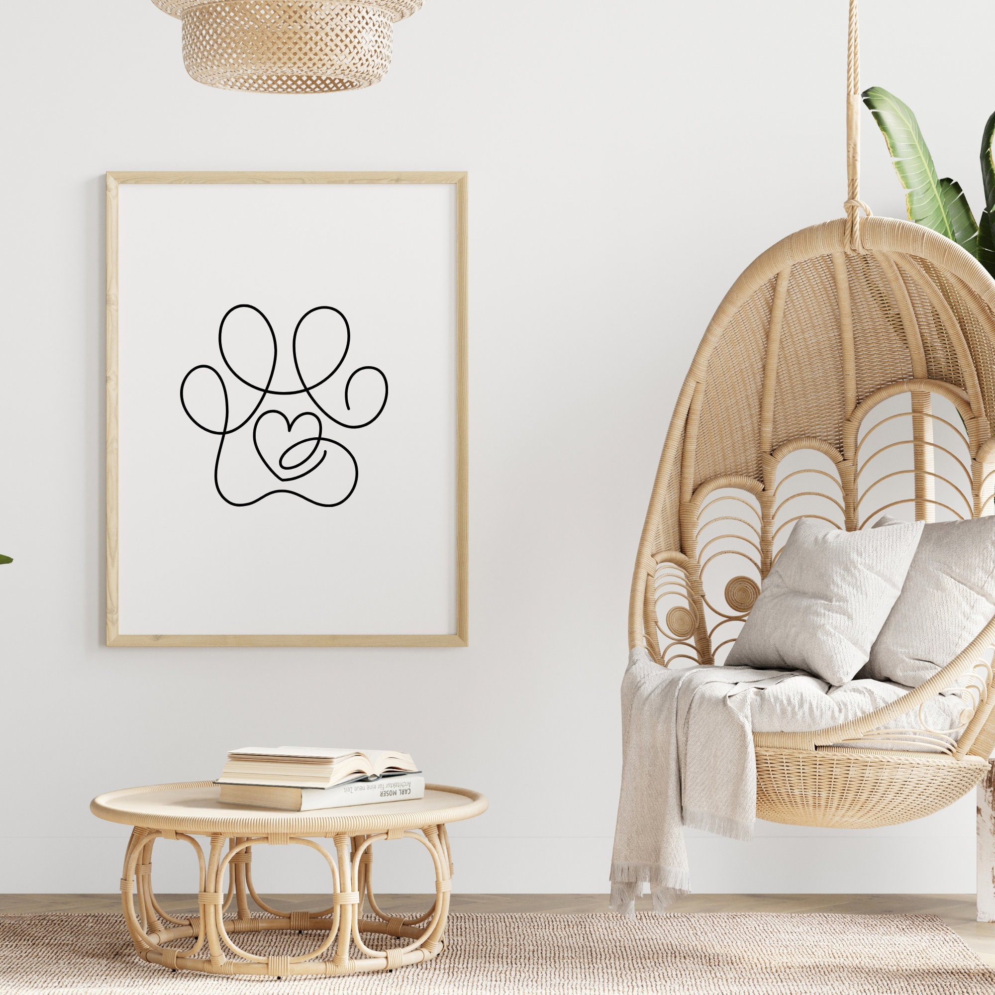Cute Dog Paws Line Art, Digital Clipart Bundle (SVG, PNG) - Etsy