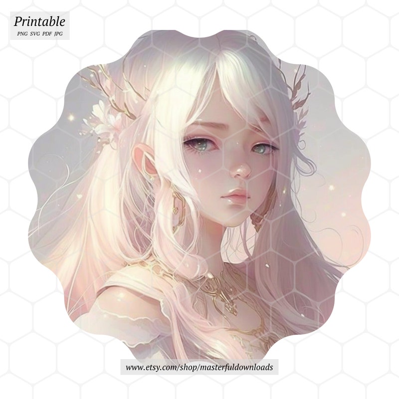 Anime Girl Card - Etsy