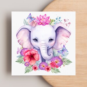 Baby Elephant Digital Clipart Design Printable Animal Instant Download ...