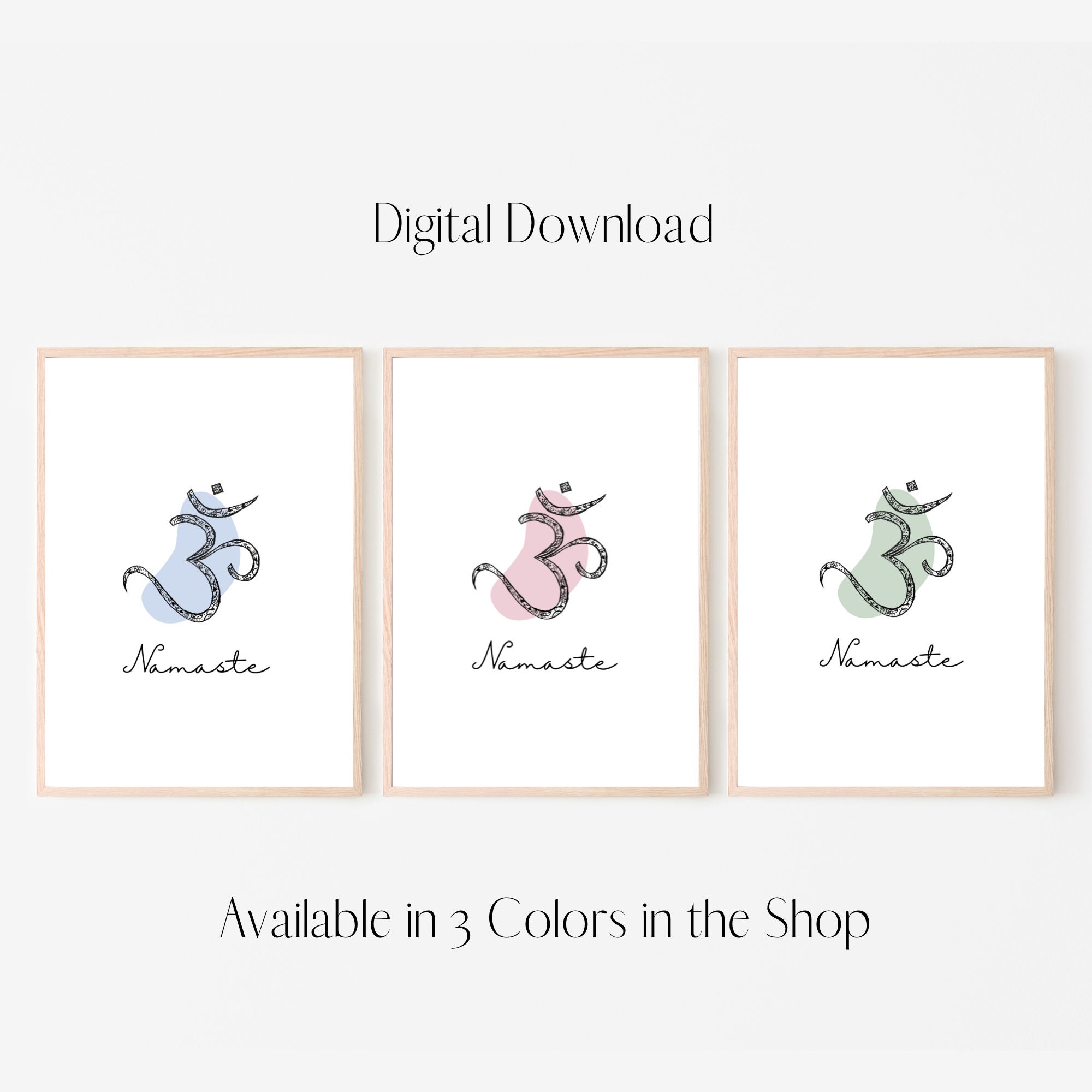 Pink Om Symbol Print, Namaste Yoga Poster (digital Download) - Etsy