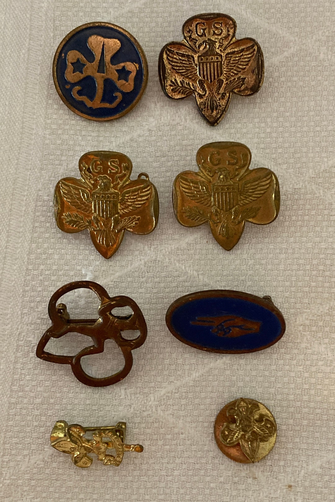 Vintage Girl Scout Pins Set of 8 - Etsy