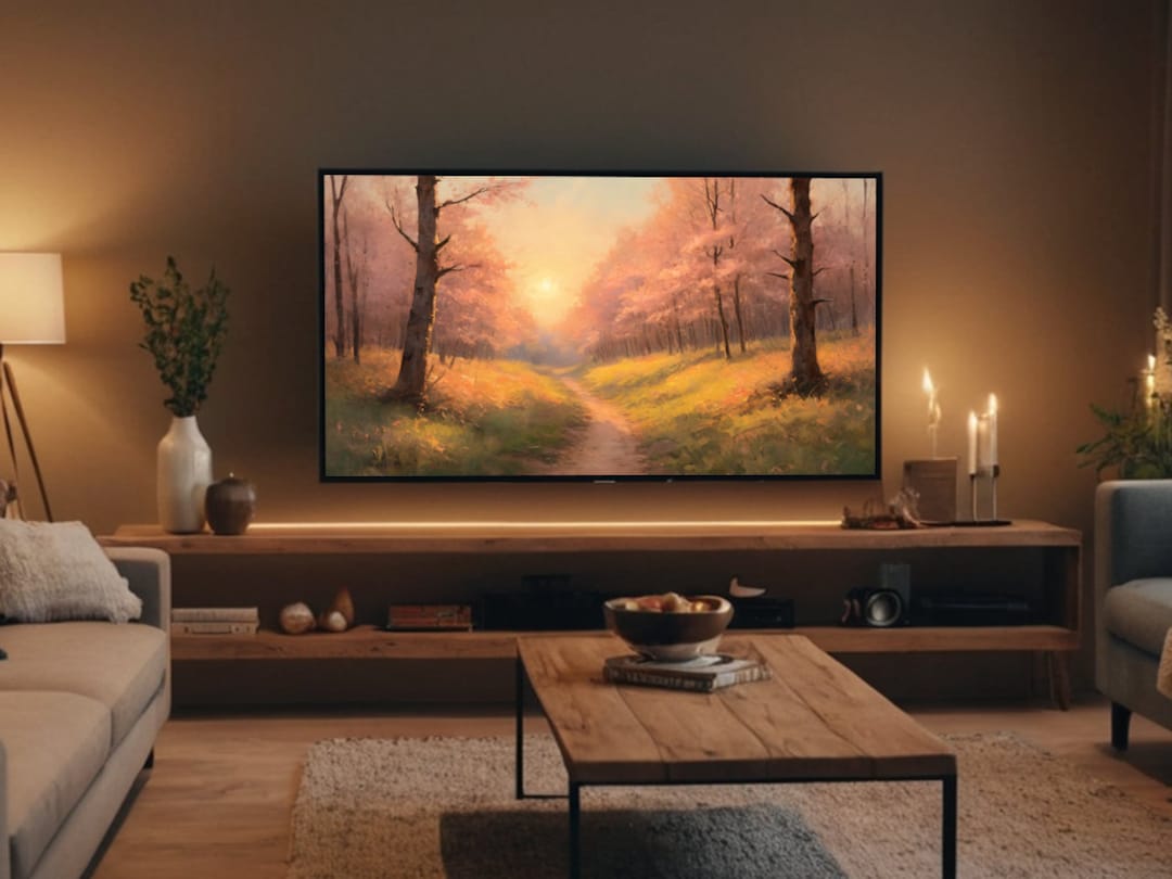 Forest Path TV Art Samsung TV Art Frame TV Art for Frame Tv Oil ...