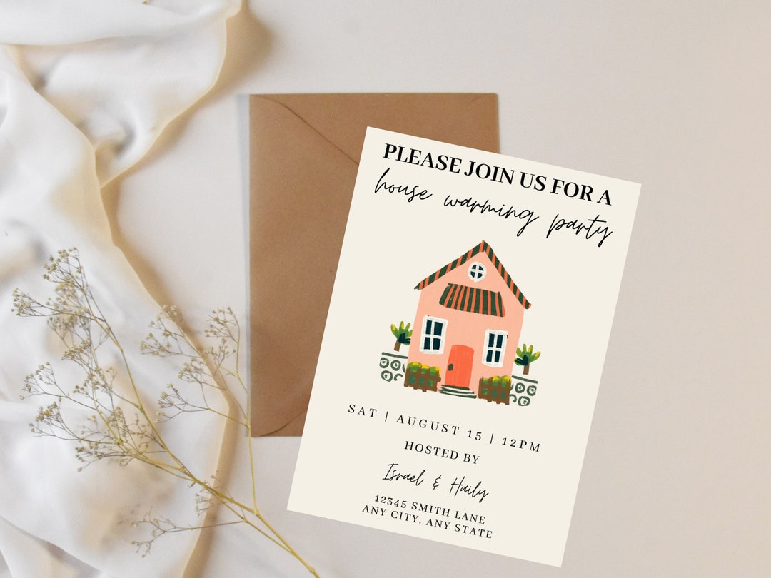 House Warming Party Invite, House Warming Invite Template, House ...