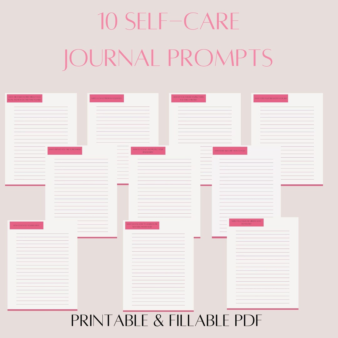 10 Self-care Journal Prompts | Printable & Fillable Journal Prompts ...