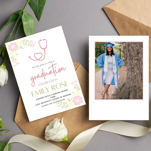 Nursing Graduation Announcement - Etsy