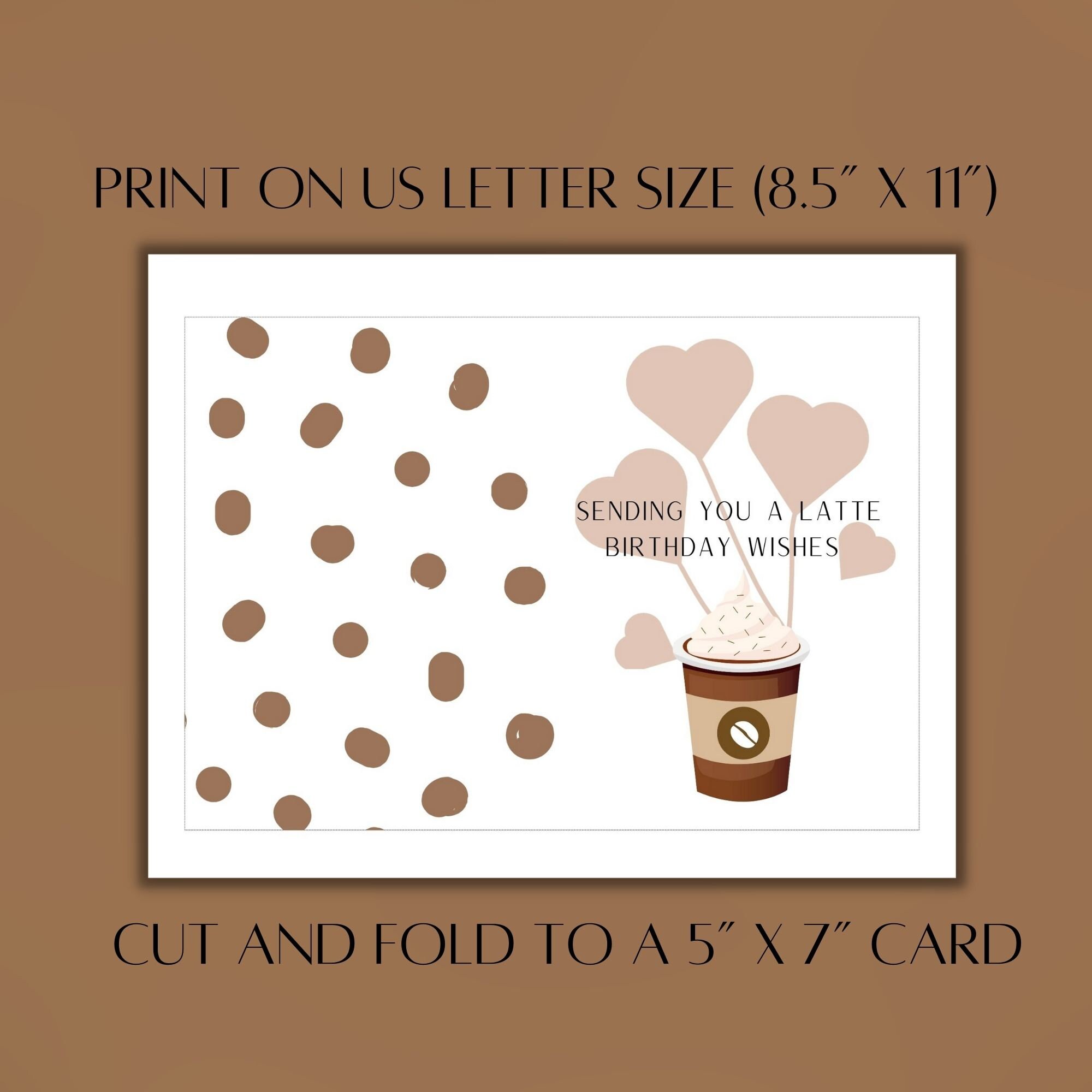 Sending You A Latte Birthday Wishes | Coffee Birthday Card | Latte ...