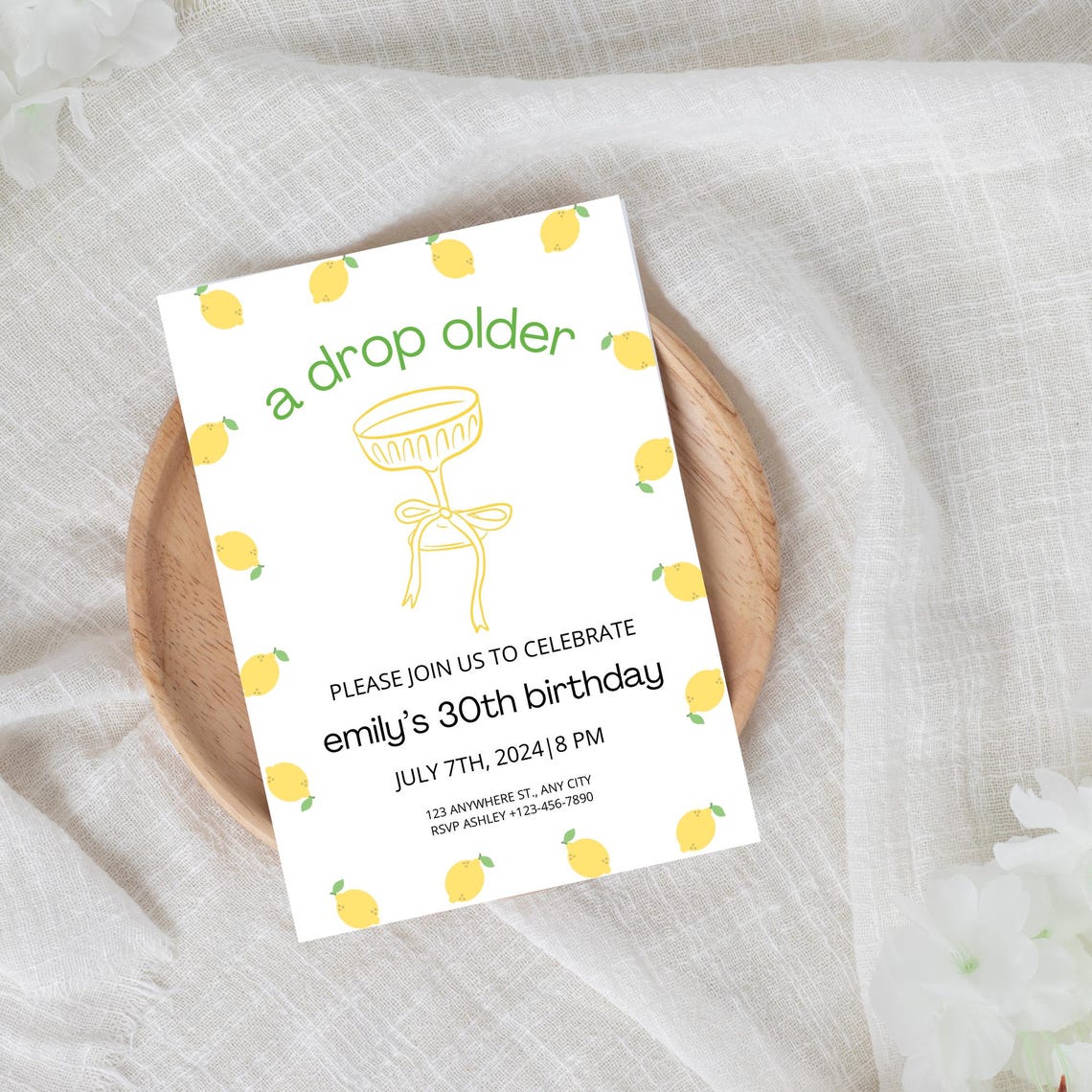Editable A Drop Older Invitation Printable Template Instant Download ...