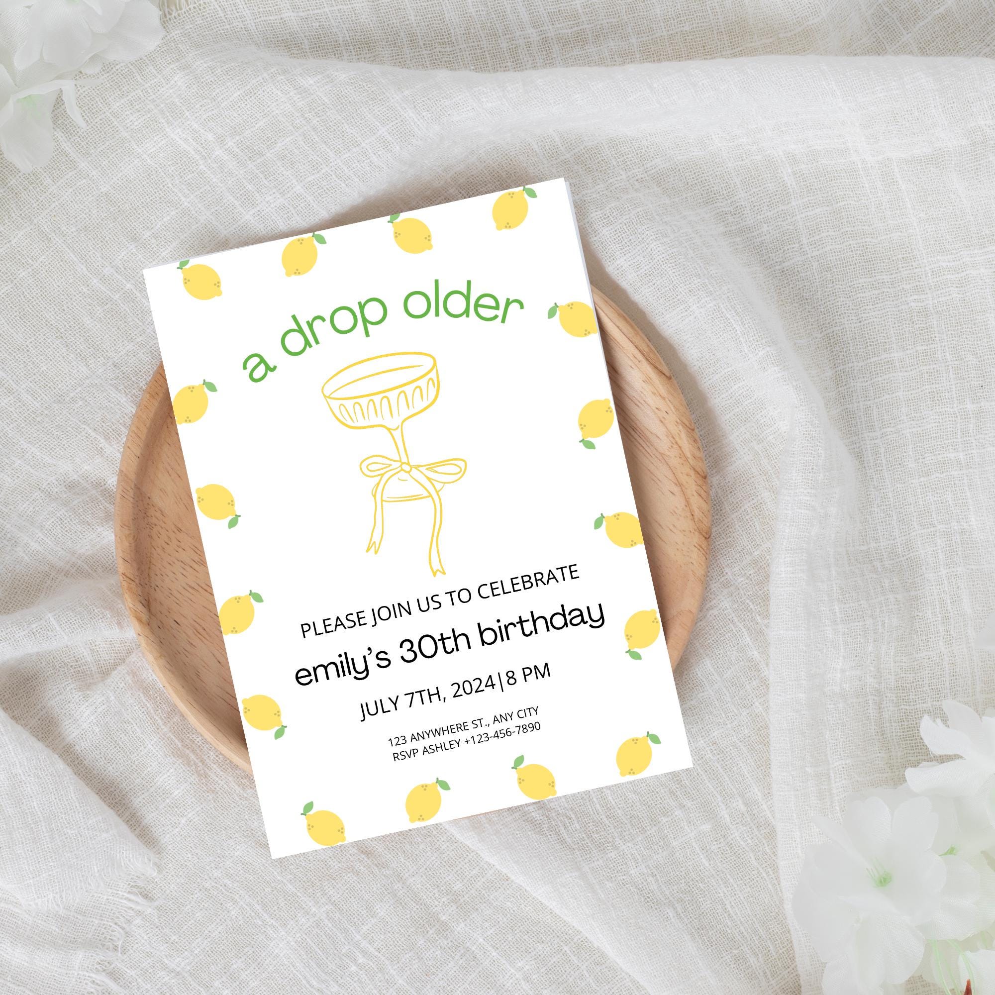Editable A Drop Older Invitation Printable Template Instant Download ...