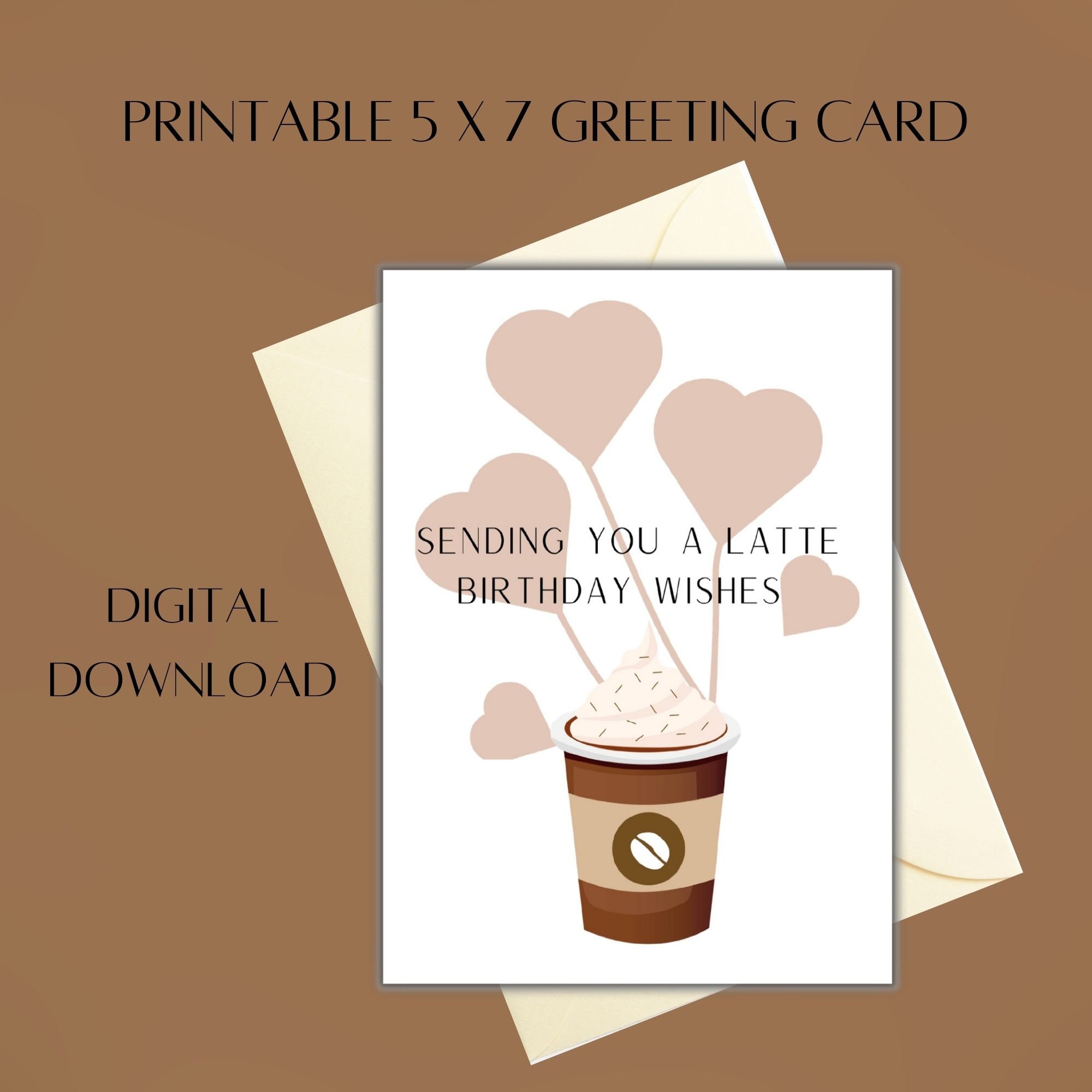 Sending You A Latte Birthday Wishes | Coffee Birthday Card | Latte ...