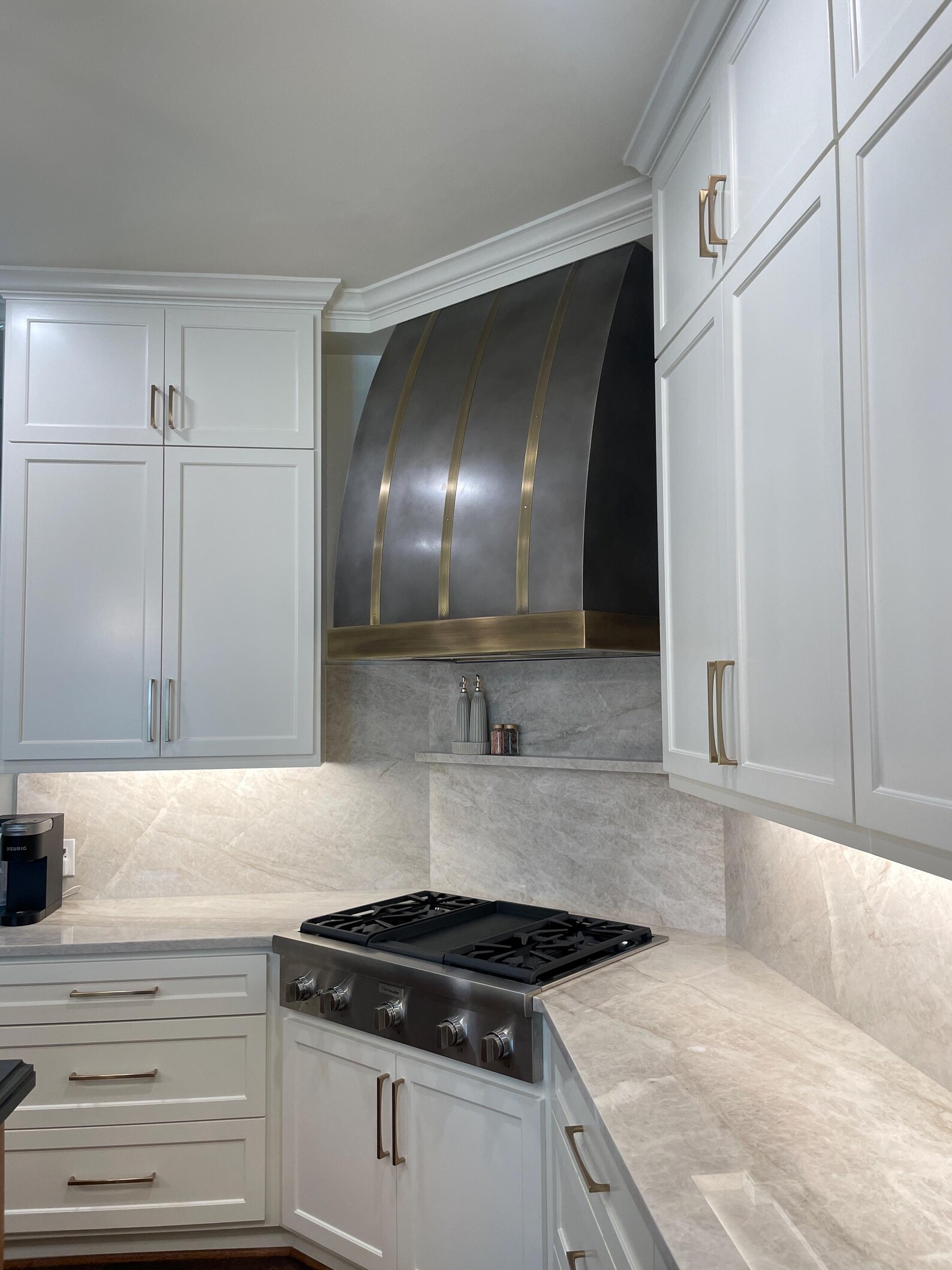 Custom Range Hood With Antique Finish | Stainless Steel Patina ...