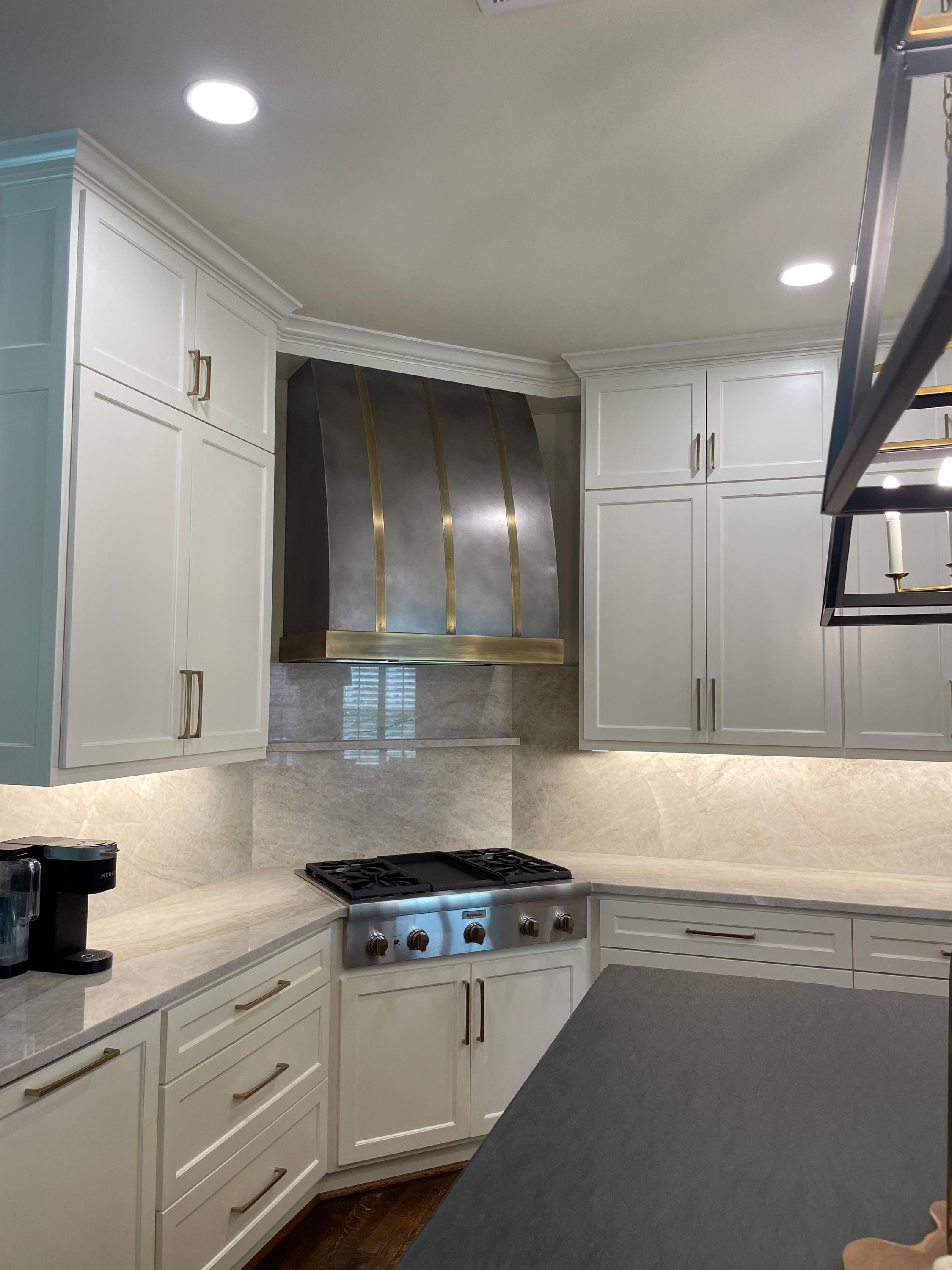 Custom Range Hood With Antique Finish | Stainless Steel Patina ...