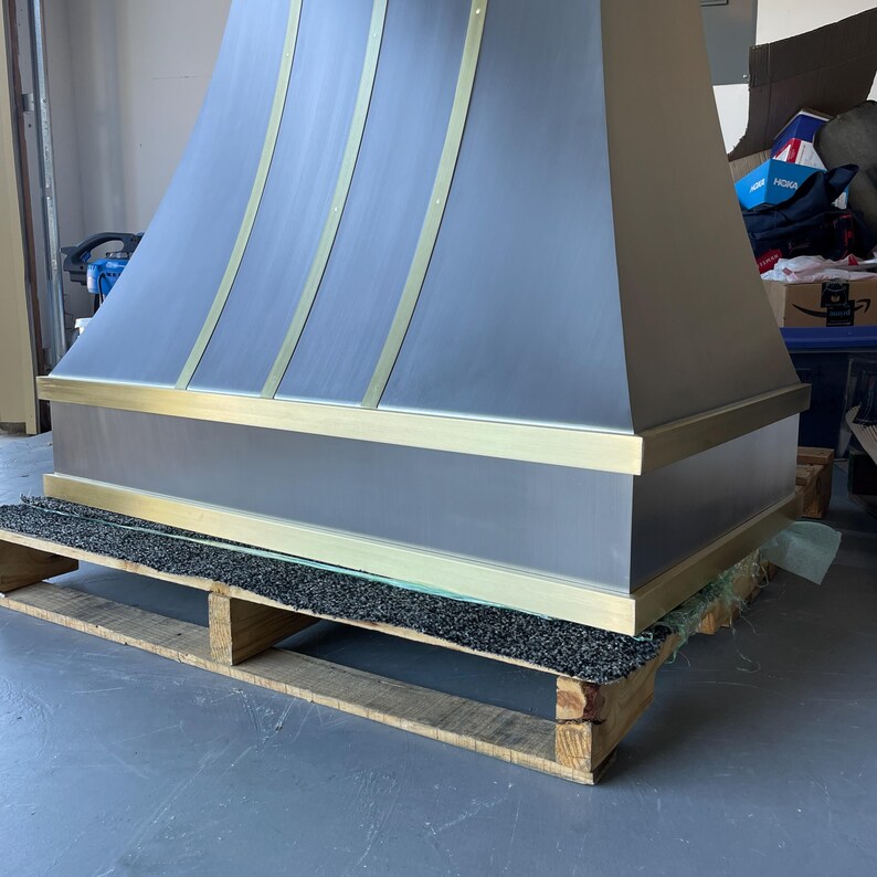 Custom Metal Range Hood - Stainless Steel and Brass - Monarch ...